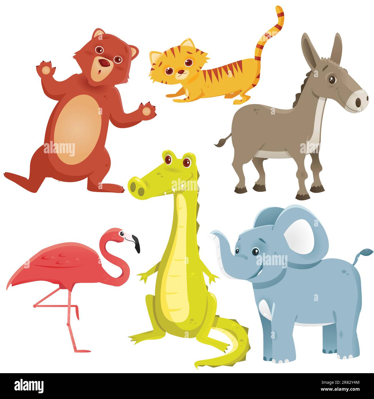 Cartoon animals, vector illustration Stock Vector Image & Art - Alamy