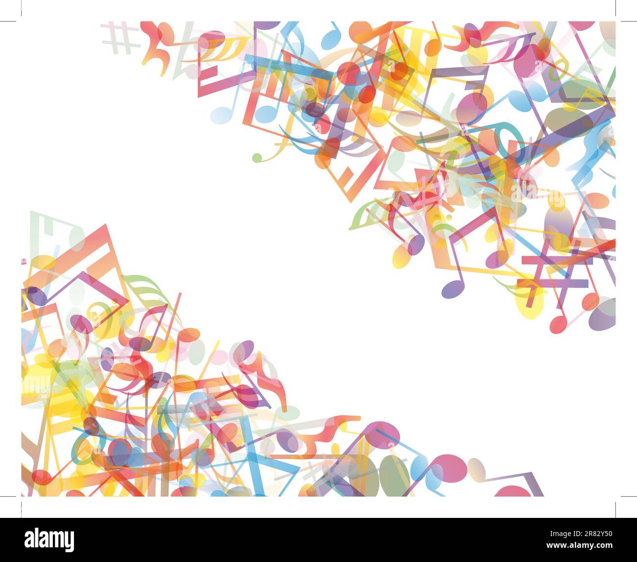 Vector musical notes staff background for design use Stock Vector Image ...
