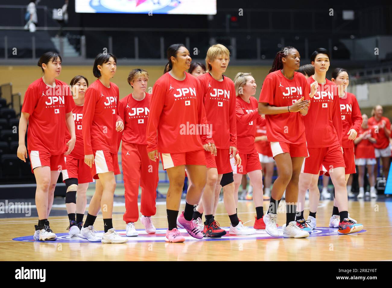 Gunma, Japan. 16th June, 2023. Japan Women's team group Basketball ...