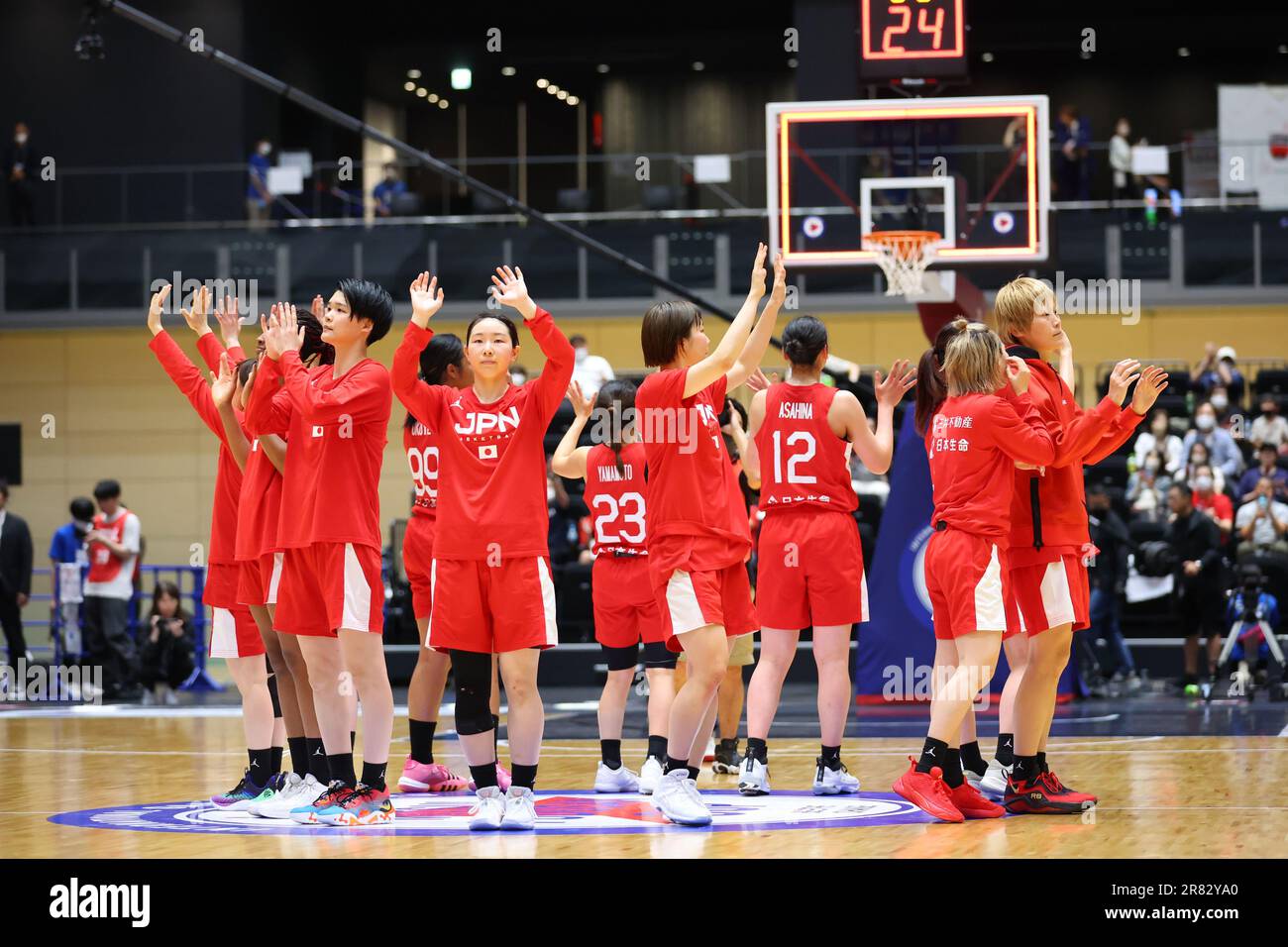 Gunma, Japan. 16th June, 2023. Japan Women's team group Basketball ...