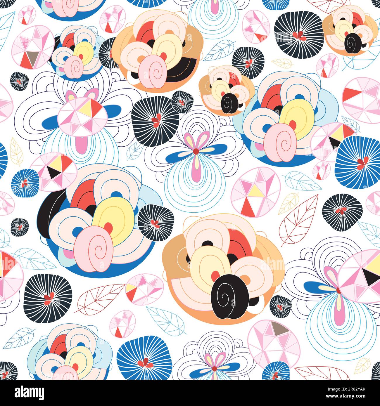 seamless graphical abstract pattern on a white background Stock Vector ...