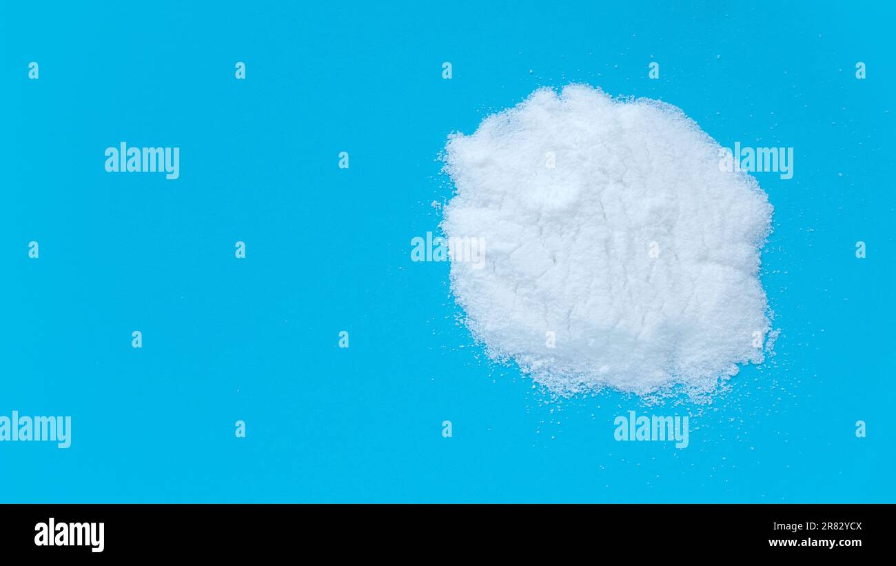 ORS or oral rehydration salt on blue background Stock Photo - Alamy