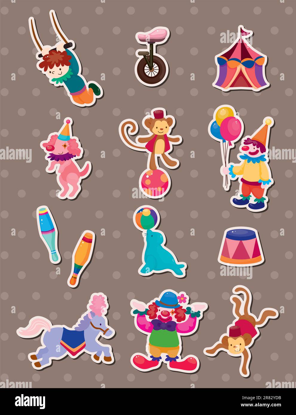 Doodle circus animal hi-res stock photography and images - Alamy