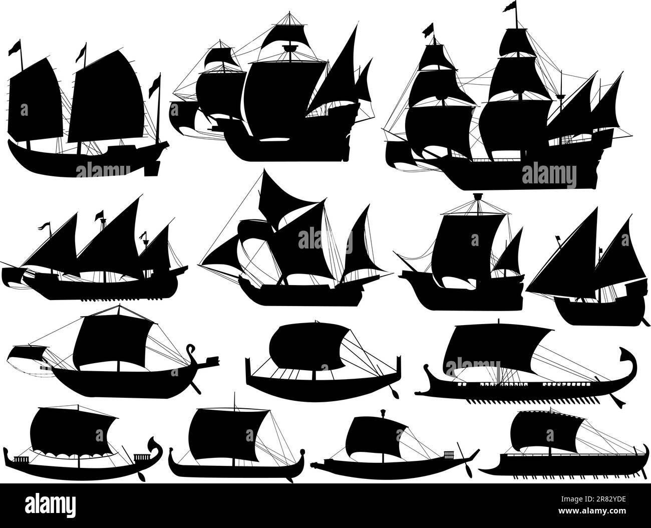 Boats element Cut Out Stock Images & Pictures - Alamy