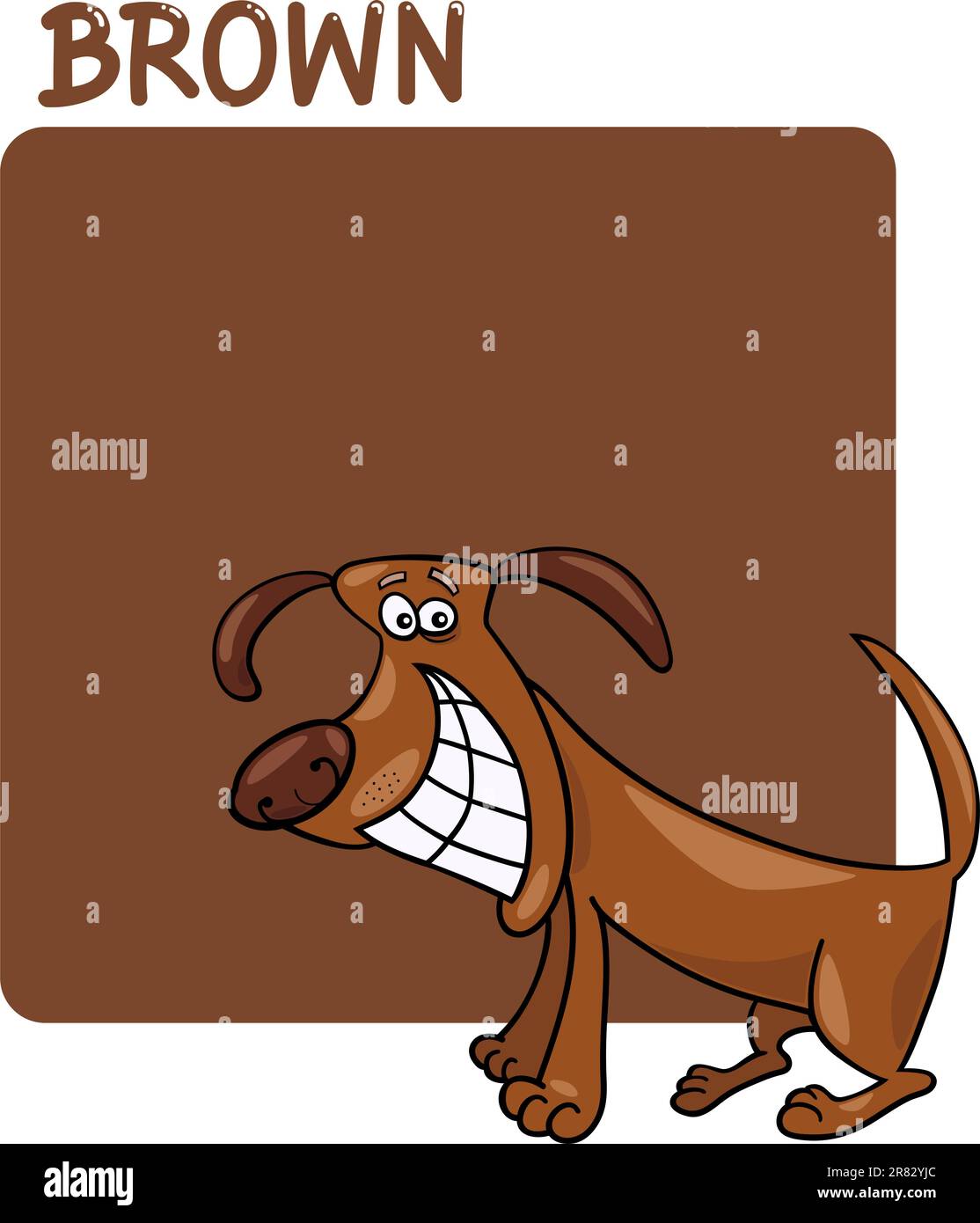 Cartoon Illustration of Color Brown and Dog Stock Vector Image & Art ...