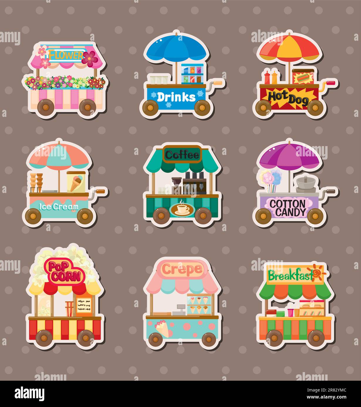 Food and beverage vendors Stock Vector Images - Alamy