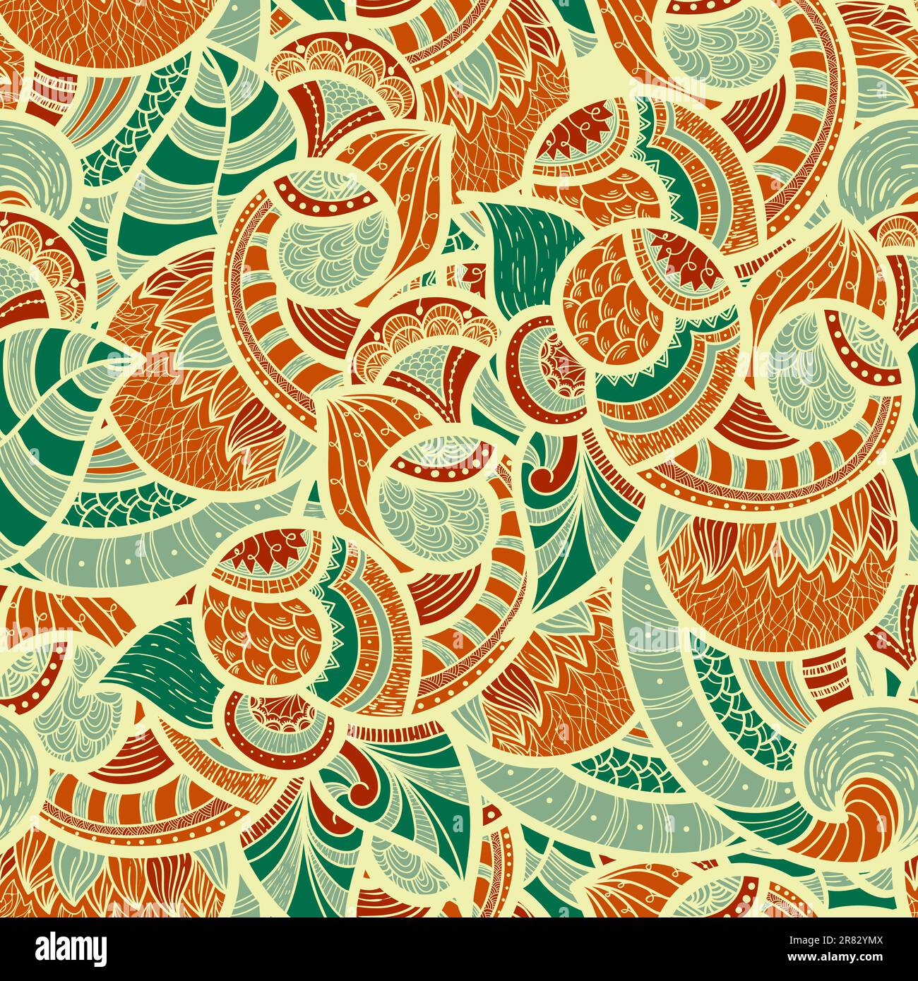 vector seamless ethnic doodle pattern, fully editable eps 8 file with ...