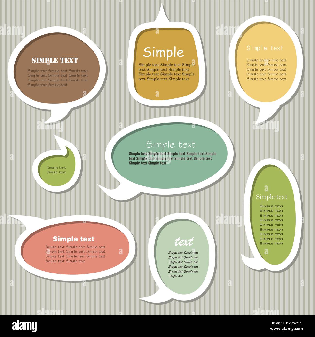 Collection of speech bubbles. Vector text frames Stock Vector Image ...