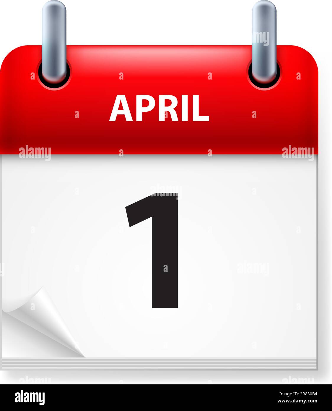 First in April Calendar icon on white background Stock Vector Image ...