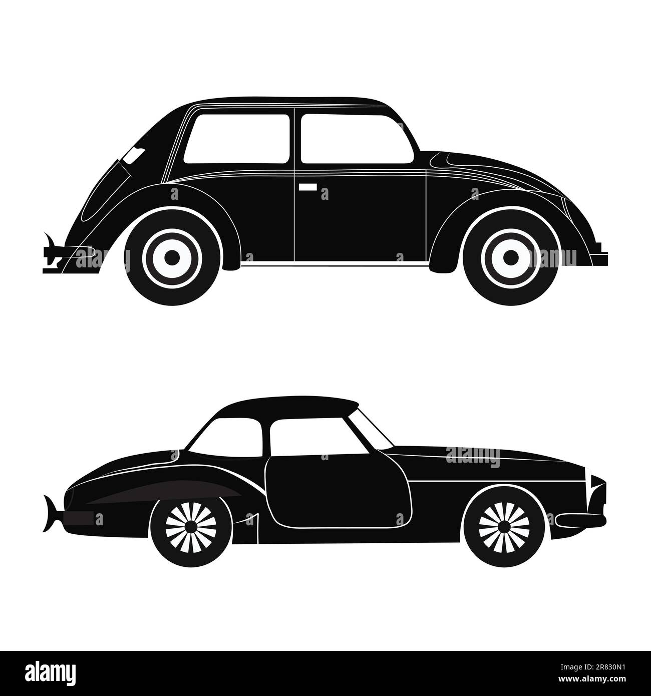 Car silhouette, vector transportation illustration set. Design element ...