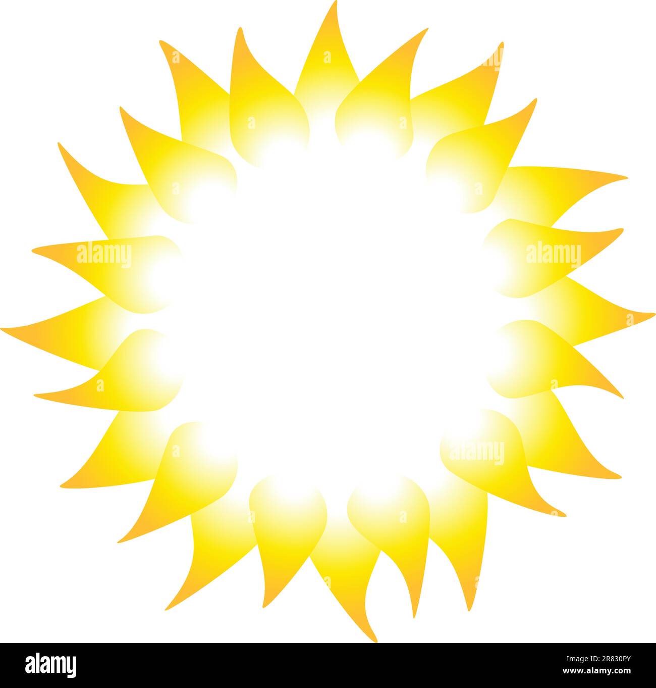 Sun rays isolated on white background. Vector illustration Stock Vector ...