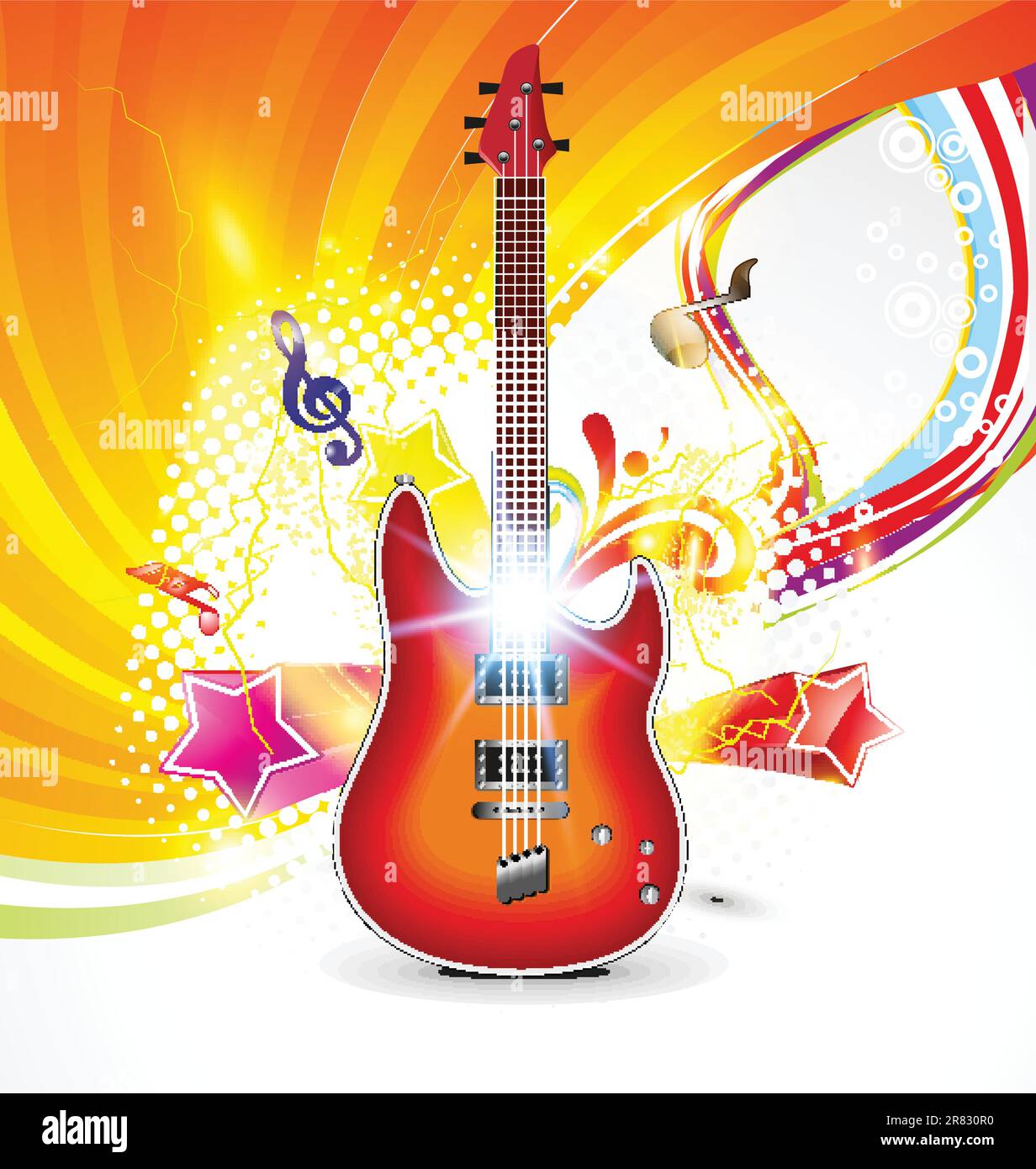 abstract musical background with raise vector illustration Stock Vector ...