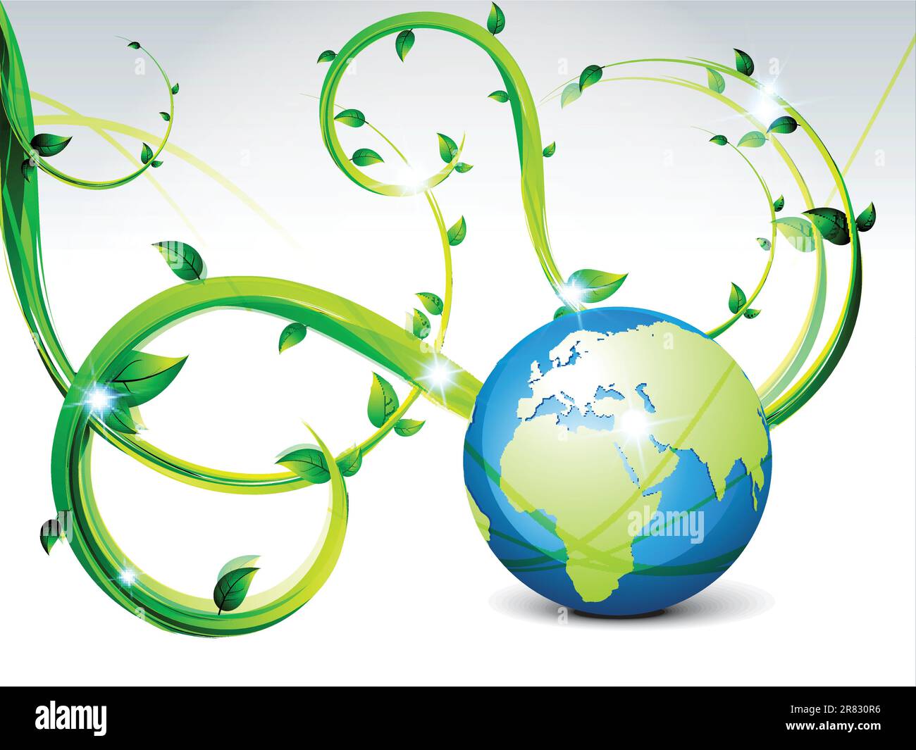 abstract eco background with leaf vector illustration Stock Vector ...