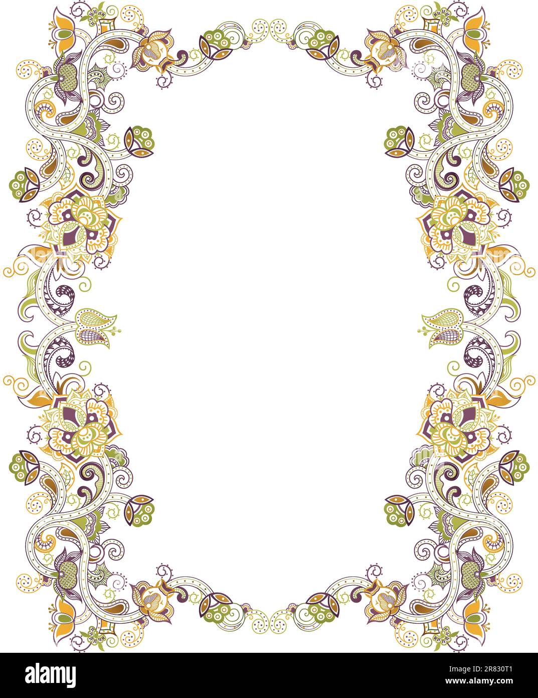 Oriental style border frame Stock Vector Images - Alamy