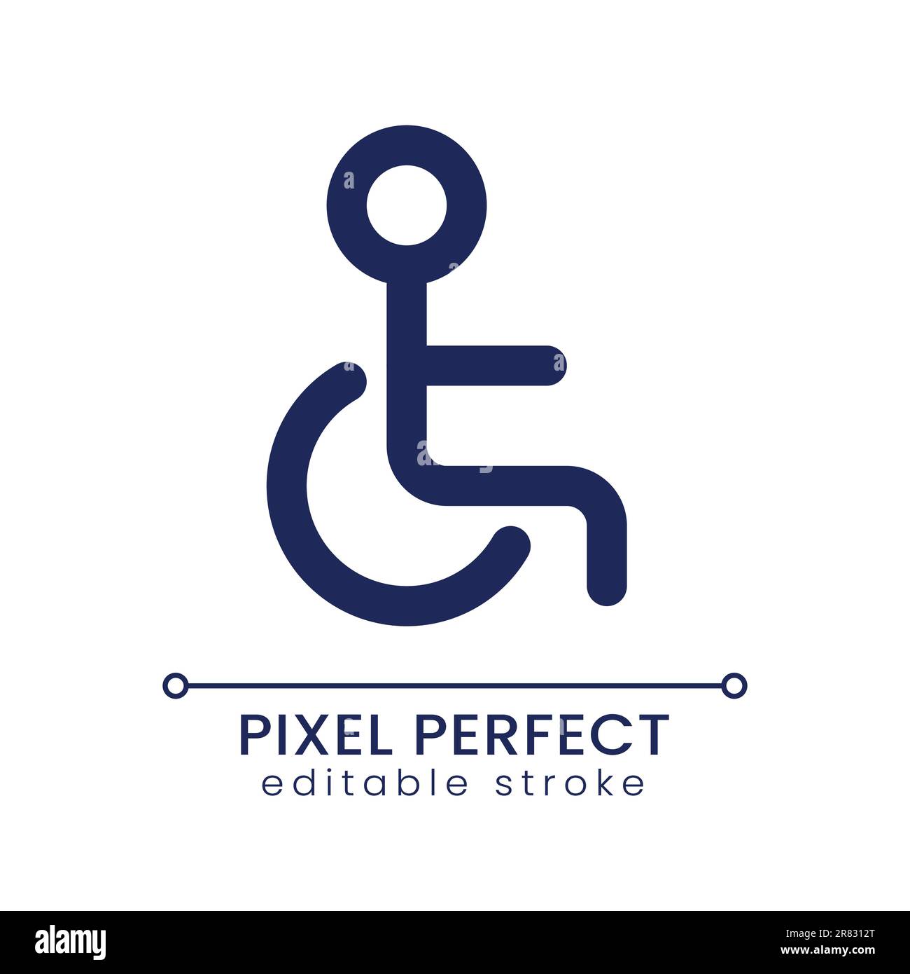 Disability pixel perfect linear ui icon Stock Vector Image & Art - Alamy