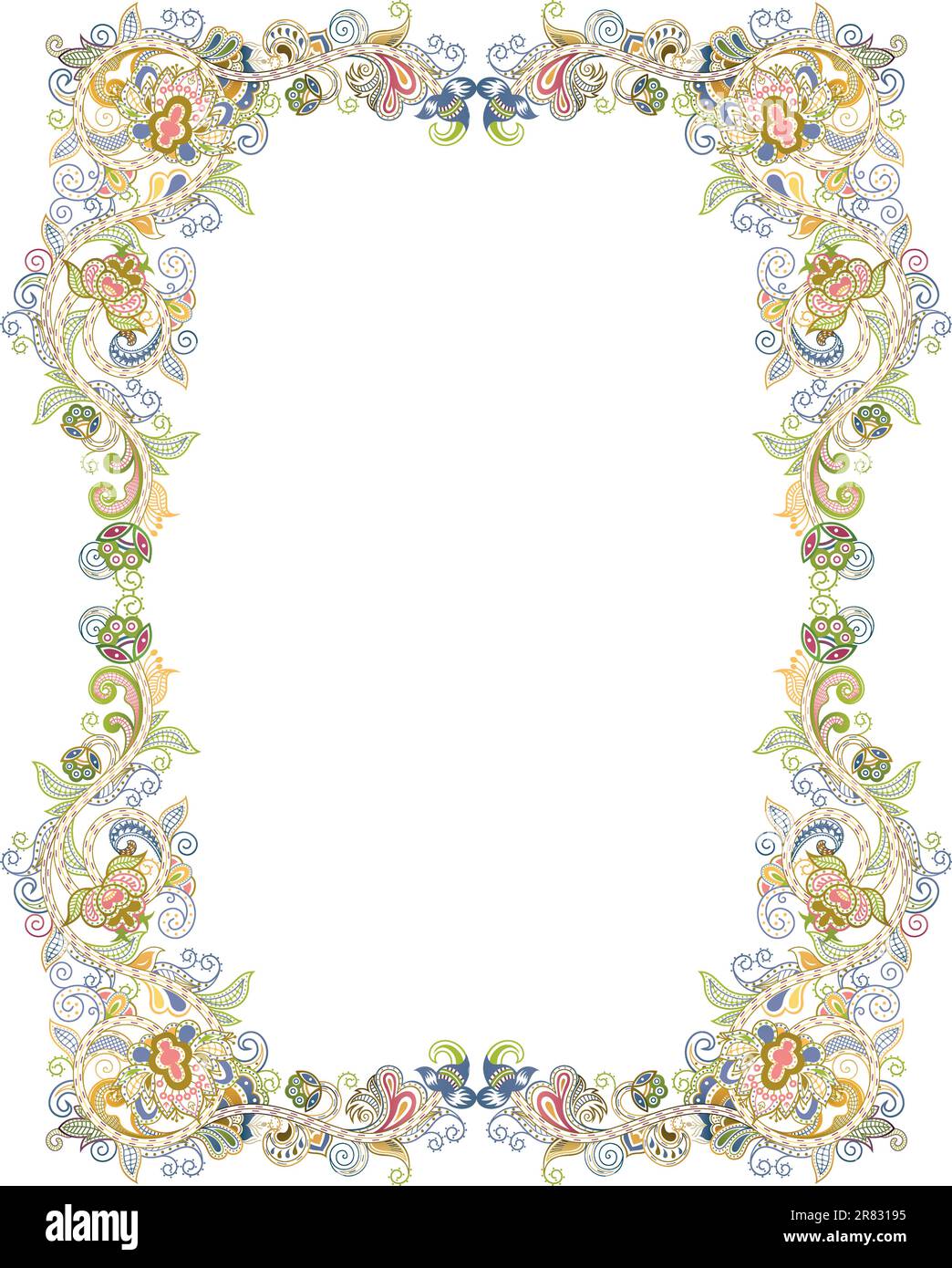 Illustration of abstract floral frame Stock Vector Image & Art - Alamy