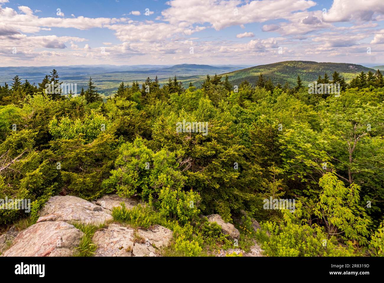 The view from the top of Pack Monadnock mountain in New Hampshire Stock ...