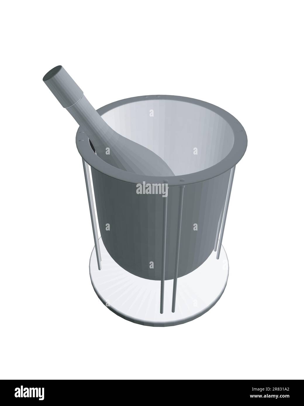 Polygonal Bottle of champagne in restaurant bucket with ice. Vector ...