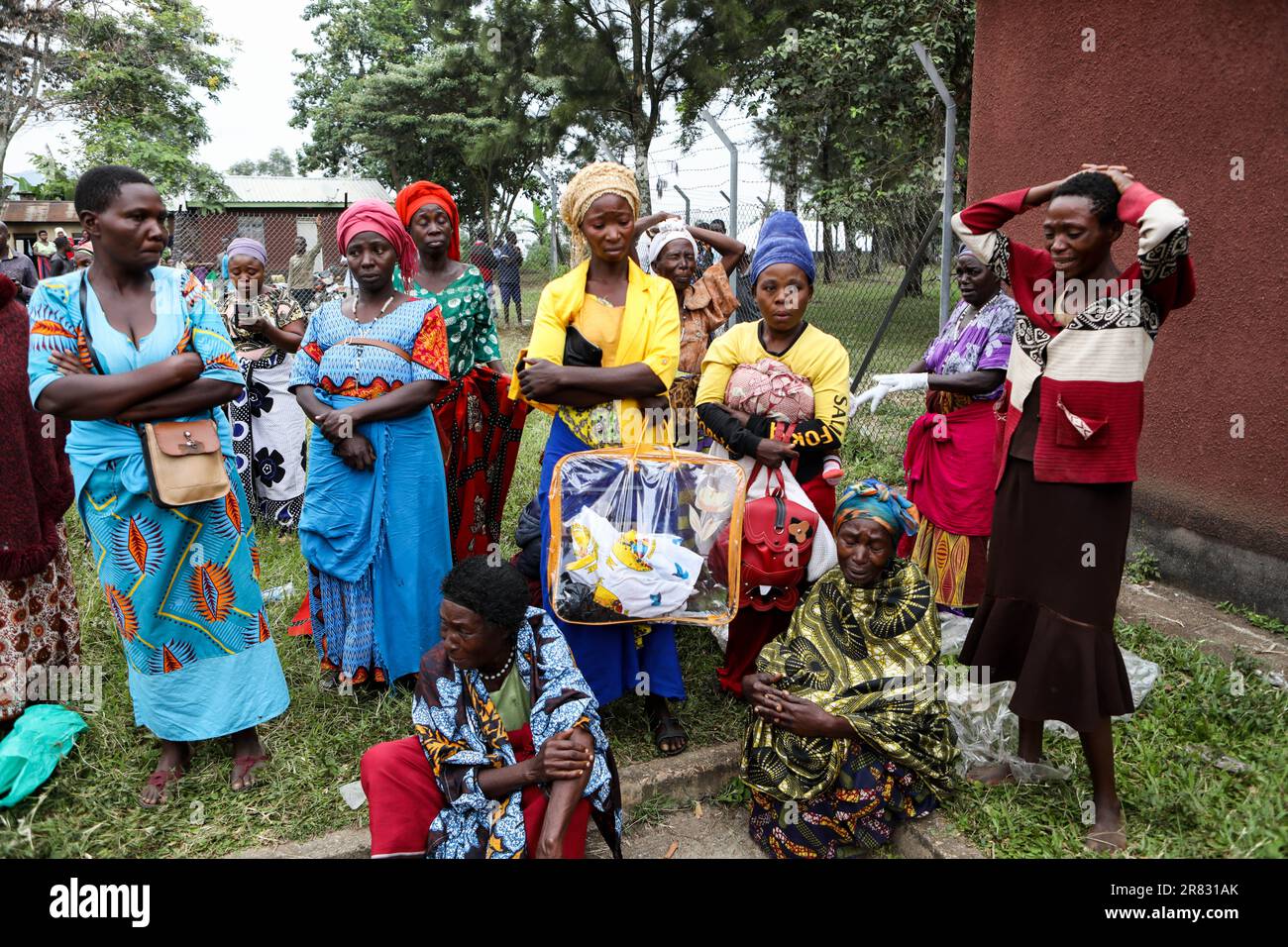 Kasese, Uganda. 18th June, 2023. Relatives of victims killed by rebels ...