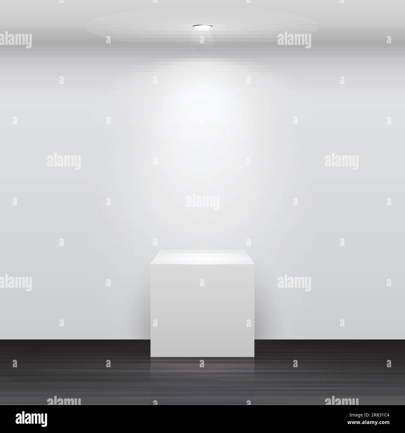 Empty stand light realistic Stock Vector Images - Alamy