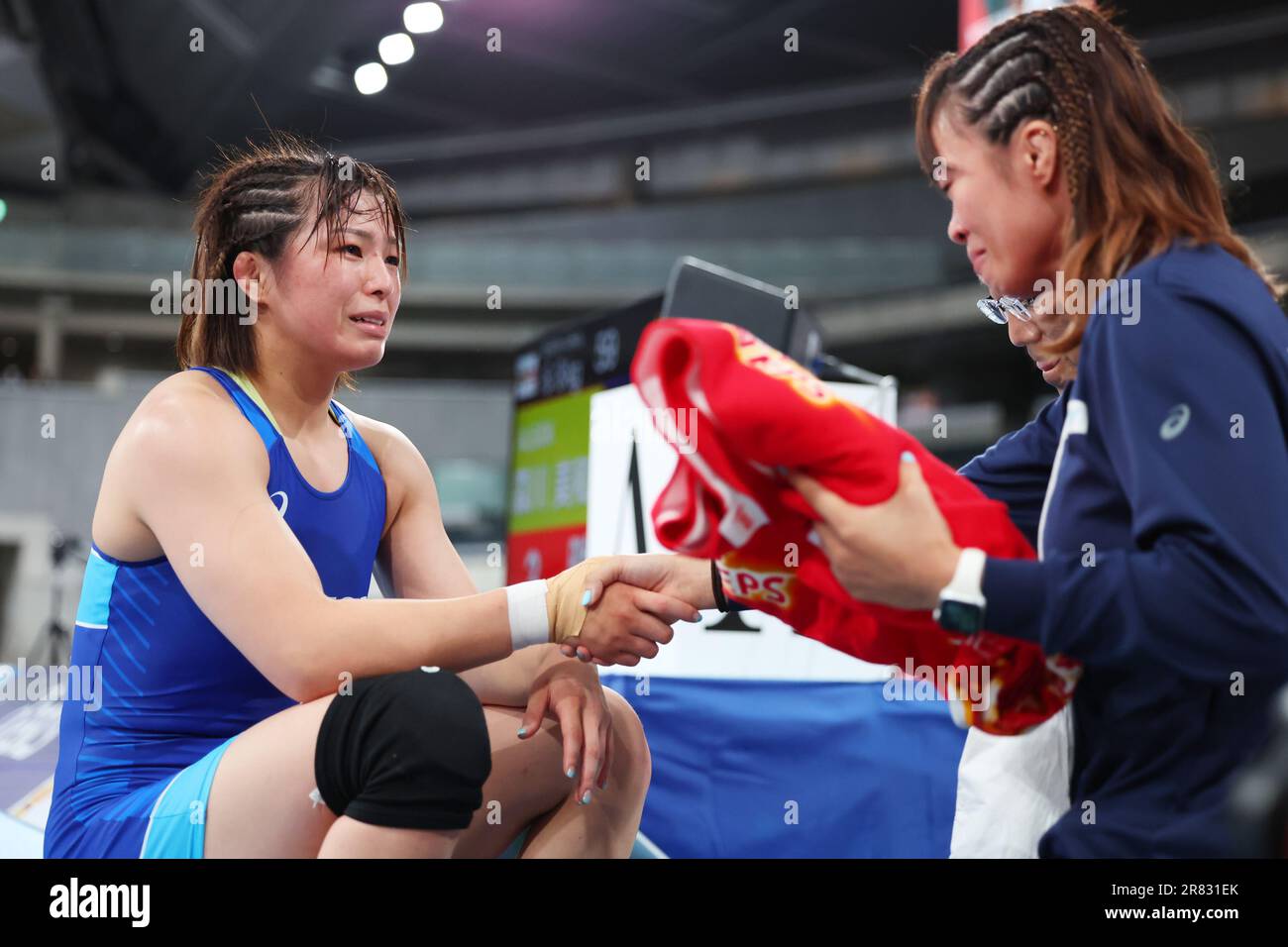 Tokyo, Japan. 16th June, 2023. (L to R) Yukako Kawai, Risako Kinjo Wrestling : Meiji Cup All ...