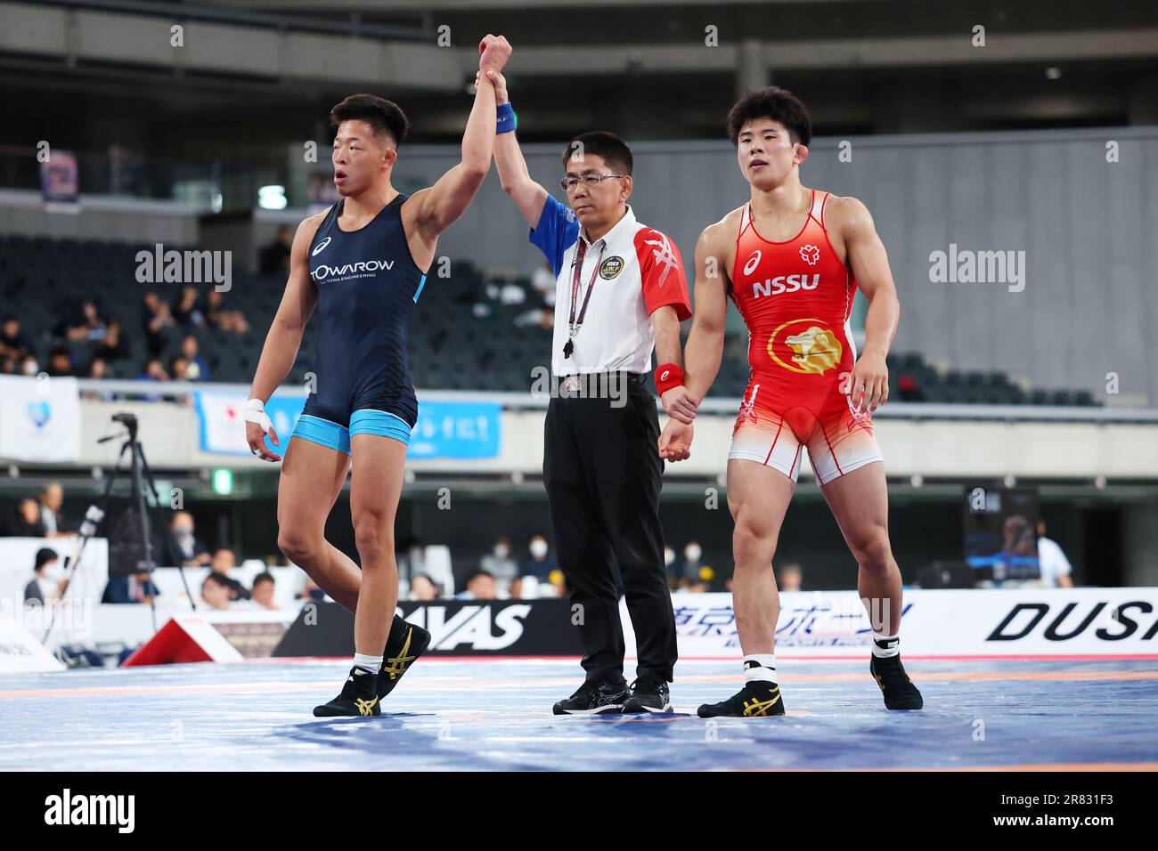 Tokyo, Japan. 16th June, 2023. (L to R) Katsuaki Endo, Kyotaro Sogabe ...