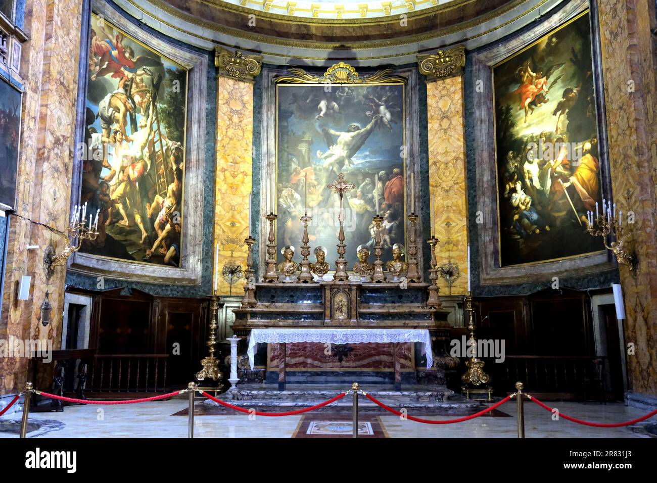 The Altar of Basilica Sant'Andrea delle Fratte in Rome Italy Stock ...
