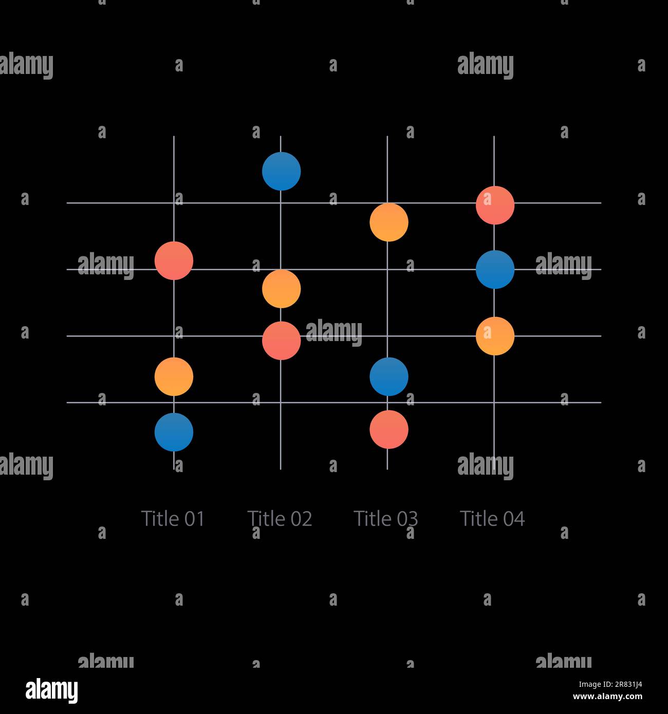 Business development report infographic dot chart design template for ...