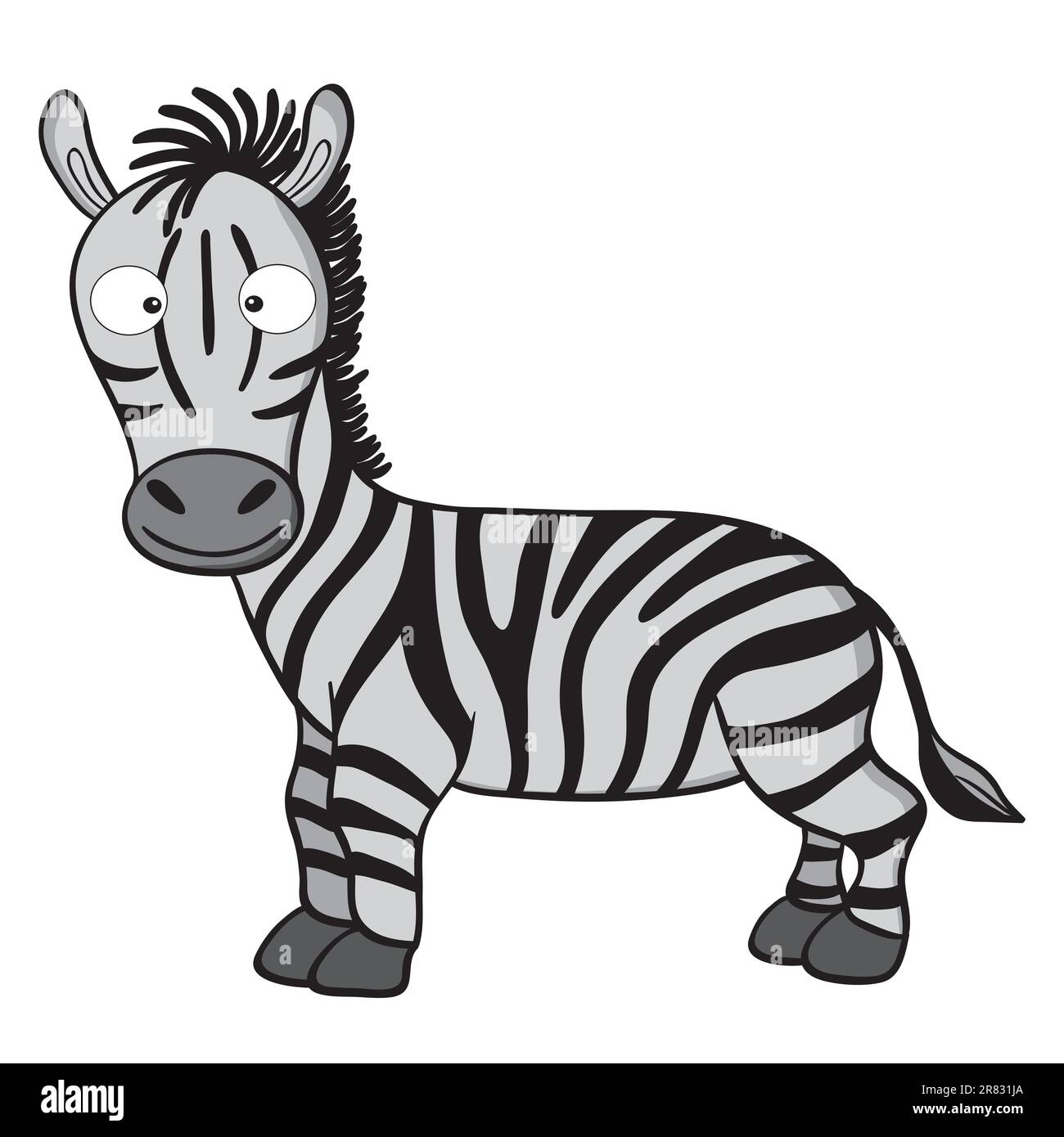 Zebra cartoon illustration Stock Vector Images - Alamy