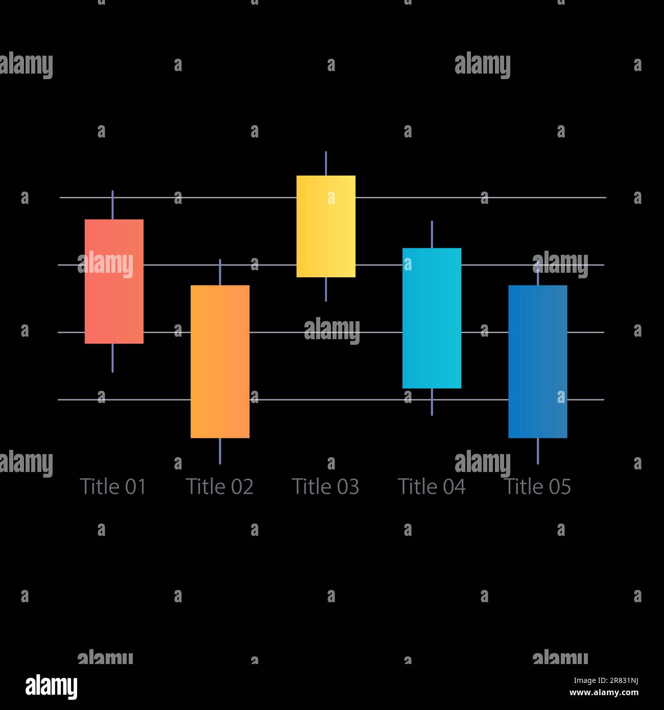 Currency movement infographic candlestick chart design template for ...