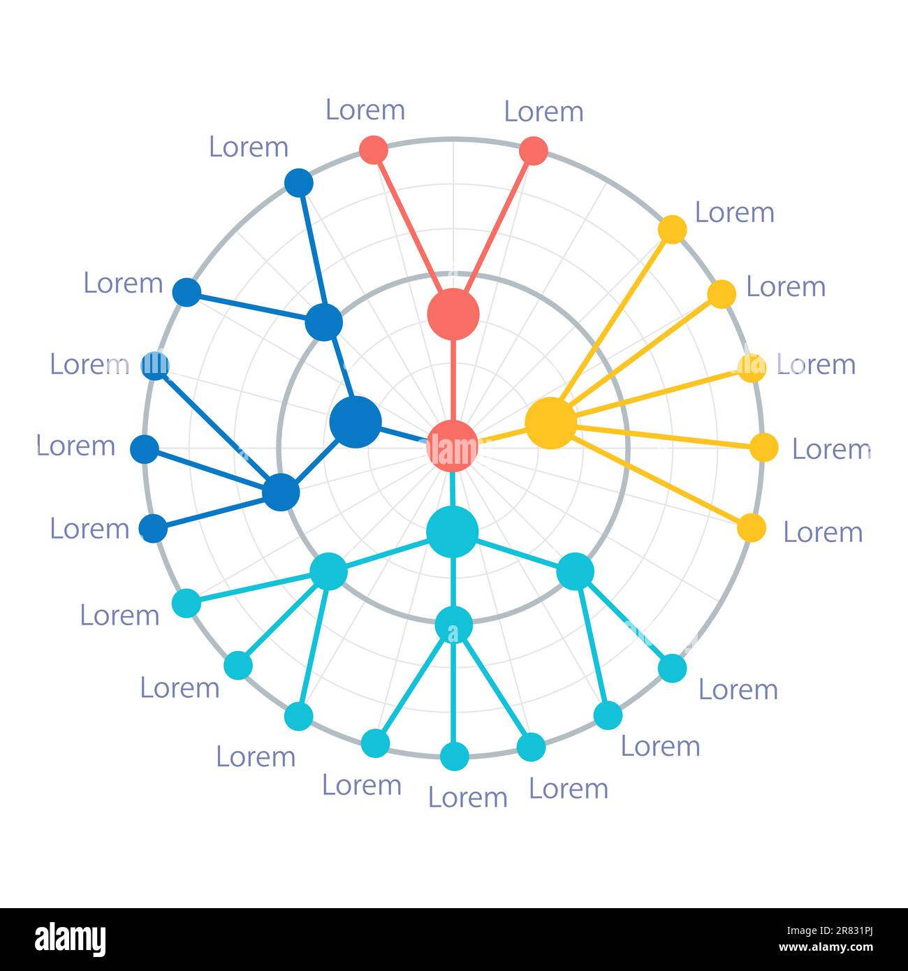 Risk management and forecasting infographic circle dot chart design template Stock Vector Image ...