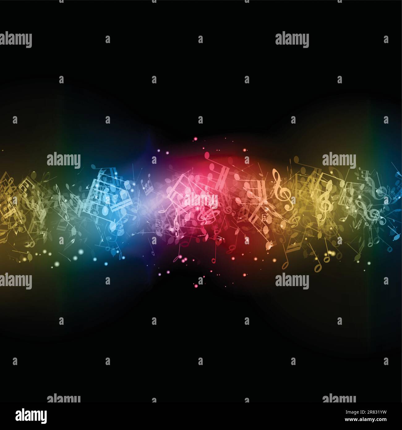 Abstract background with colourful music notes Stock Vector Image & Art ...