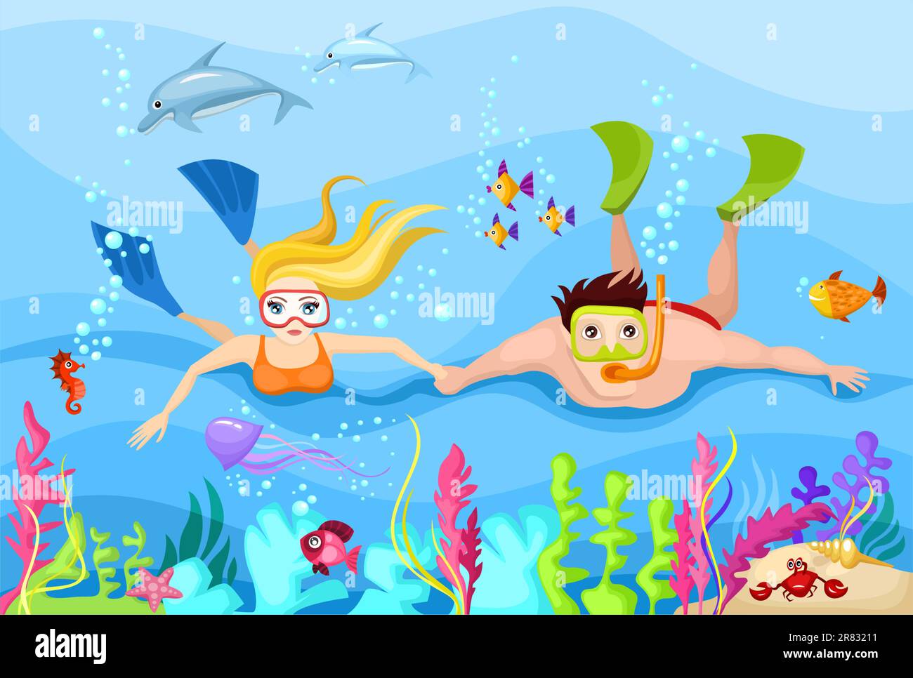 Diving into a swimming pool Stock Vector Images - Alamy