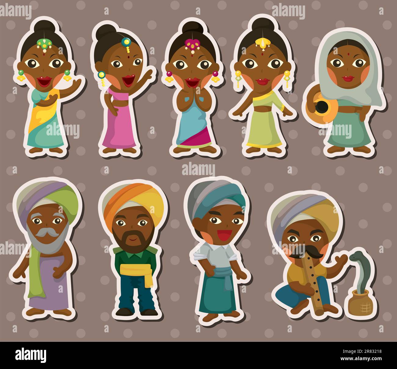 cartoon Indian stickers Stock Vector Image & Art - Alamy