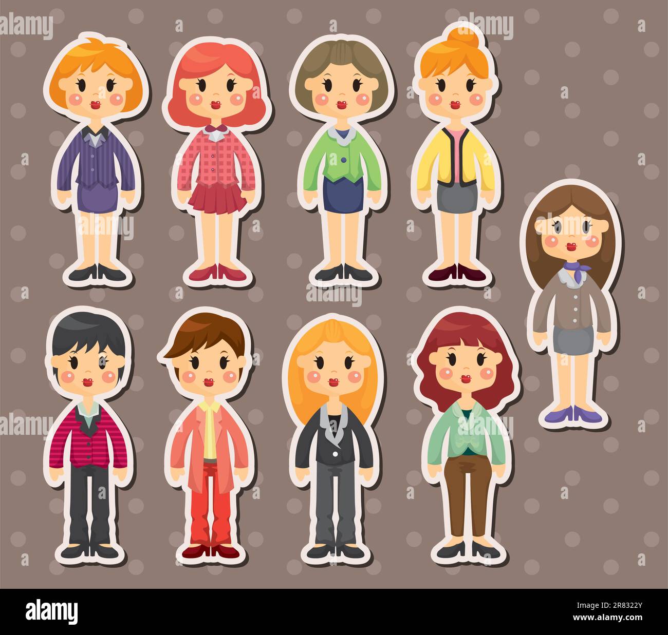 Woman cartoon icon image hi-res stock photography and images - Alamy