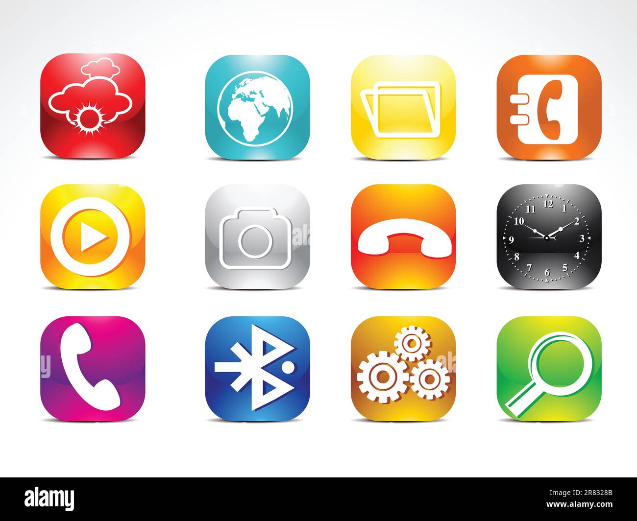 abstract colorful mobile icon vector illustration Stock Vector Image ...