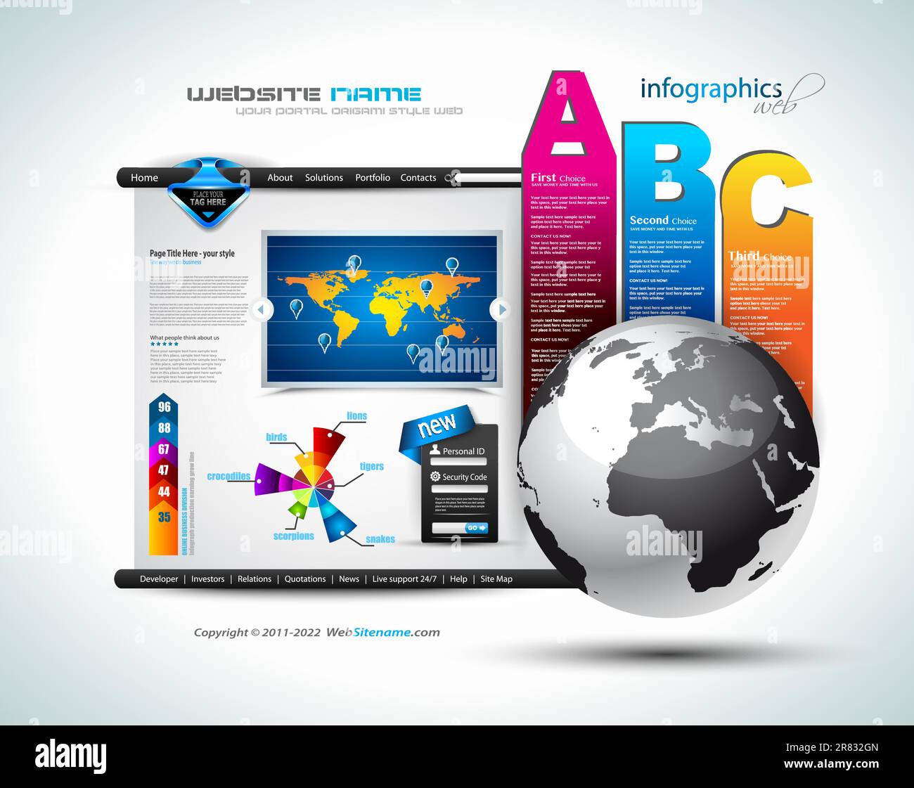 Hitech Website - Elegant Design for Business Presentations. Template ...