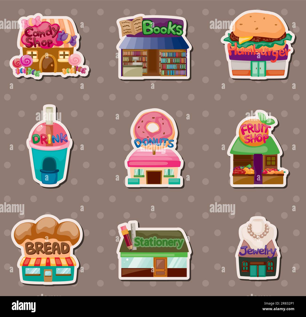 Market store cartoon hi-res stock photography and images - Alamy