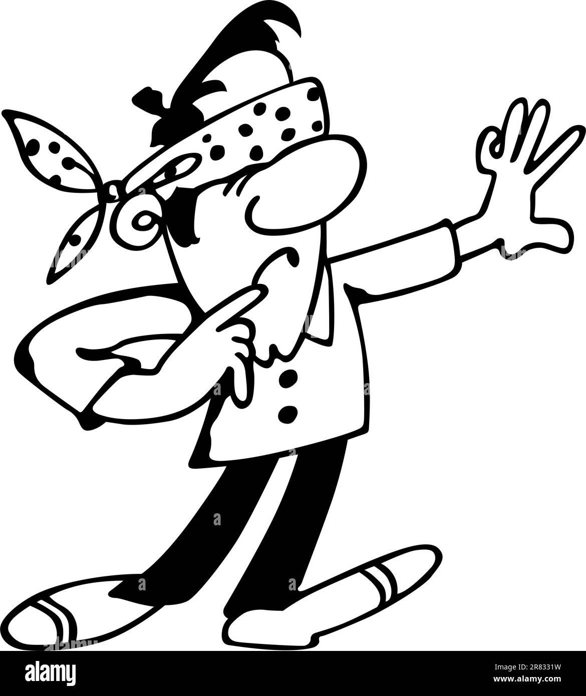 Blindfolded man Black and White Stock Photos & Images - Alamy