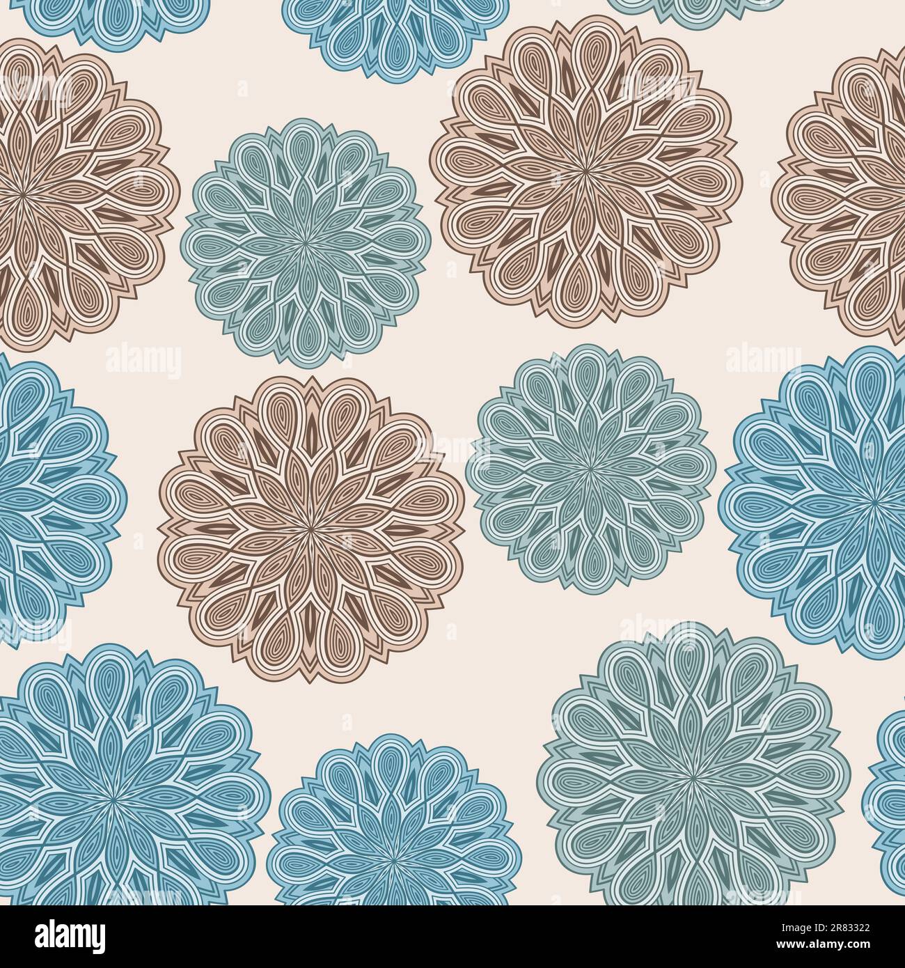 vector seamless floral pattern with bizarre flowers Stock Vector Image ...