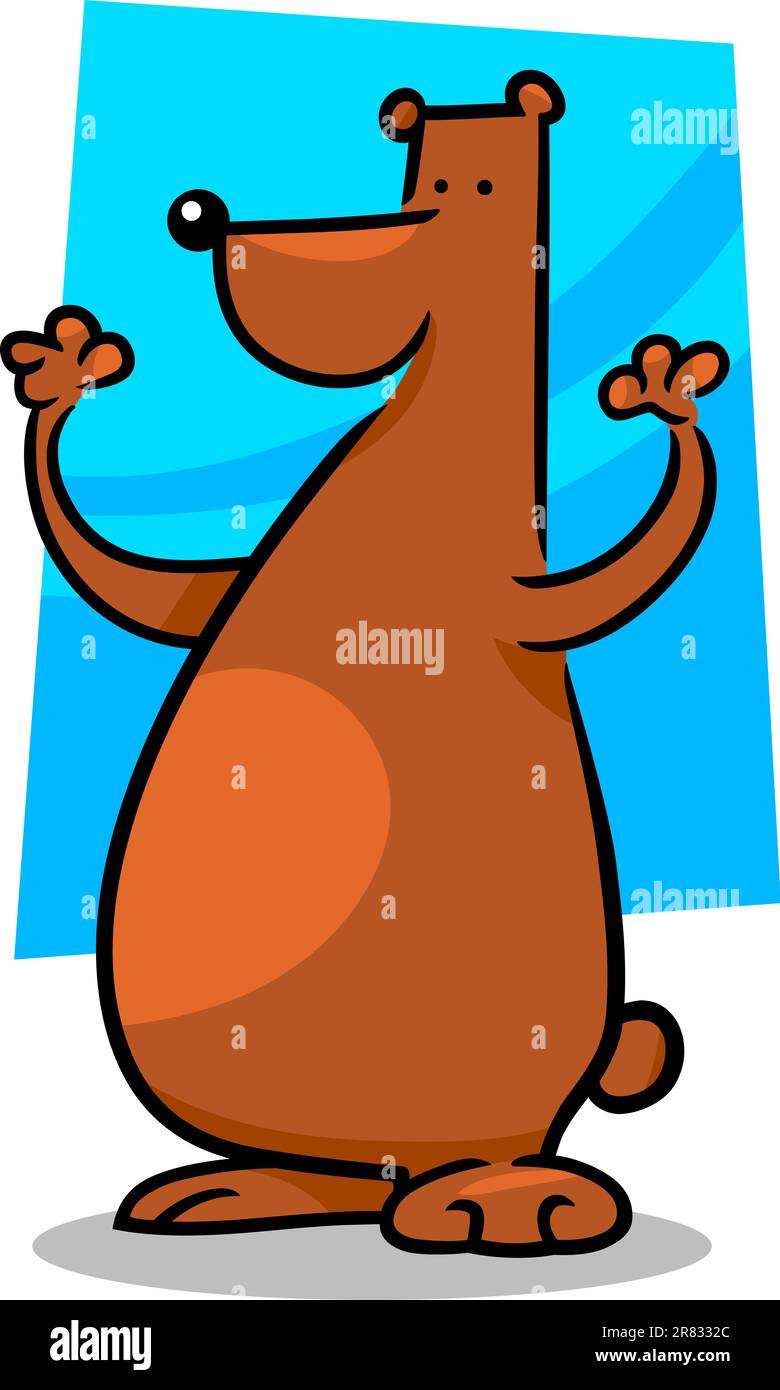 Cartoon Doodle Illustration Of Cute Brown Bear Stock Vector Image And Art
