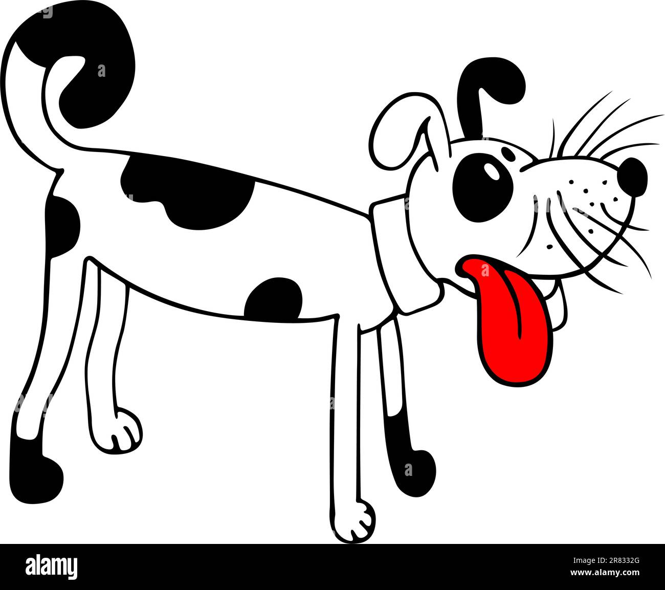 Red Tongue Dog Cartoon Poster Set Of Cartoon Red Haired Corgi Dogs