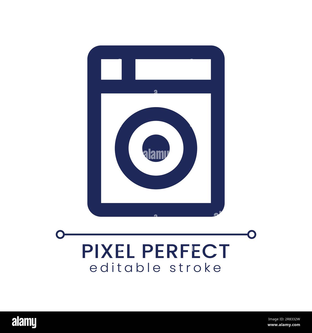 Washing machine pixel perfect linear ui icon Stock Vector Image & Art ...