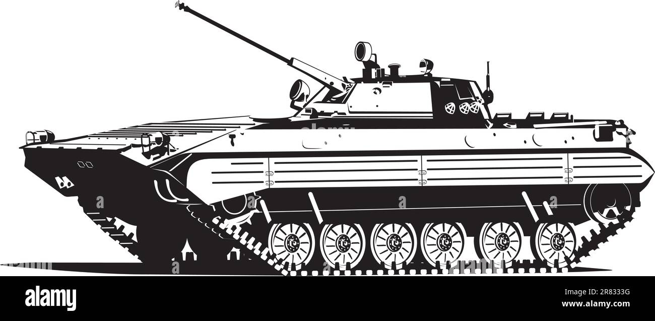 Vector illustration of Infantry fighting vehicle Stock Vector Image ...
