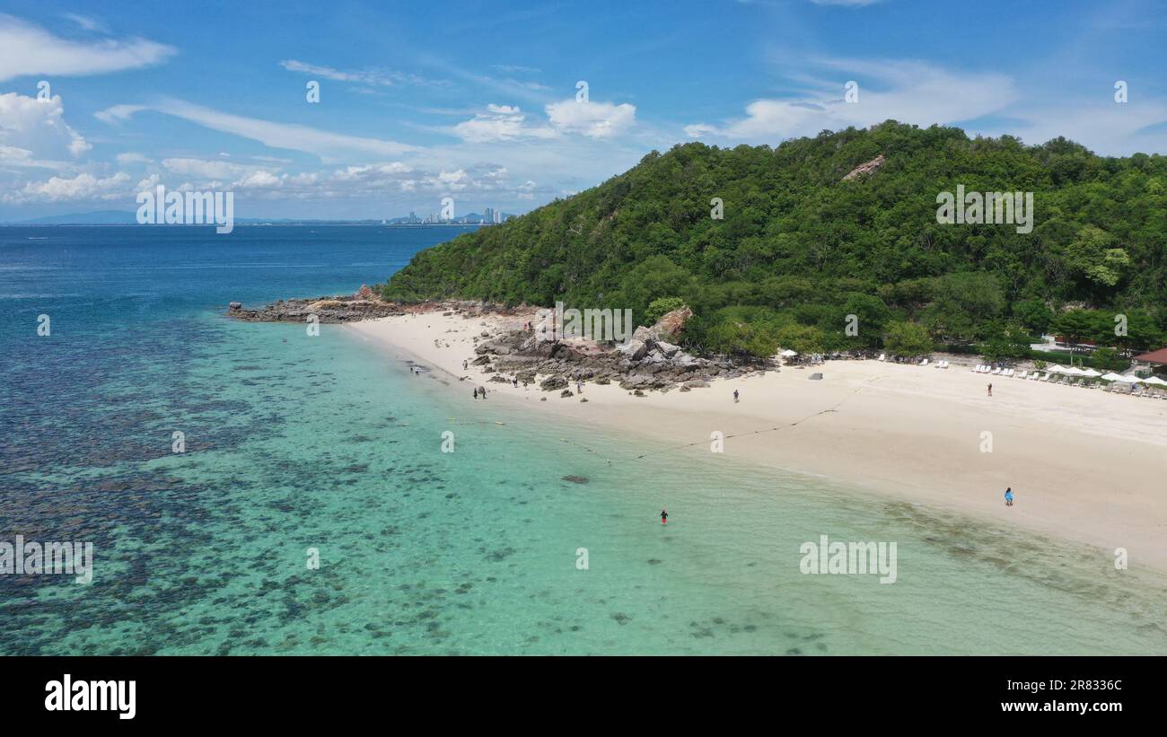 Aerial views of beautiful island Hon Ca Chep near to Co To Island ...