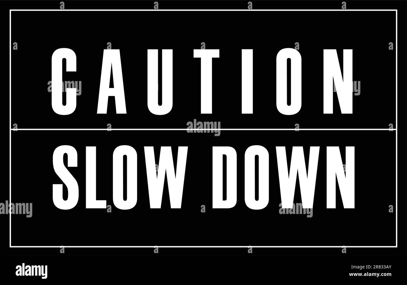 Slow Down Clipart Black And White