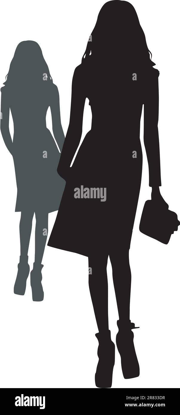 Silhouette fashion girls Stock Vector Image & Art - Alamy