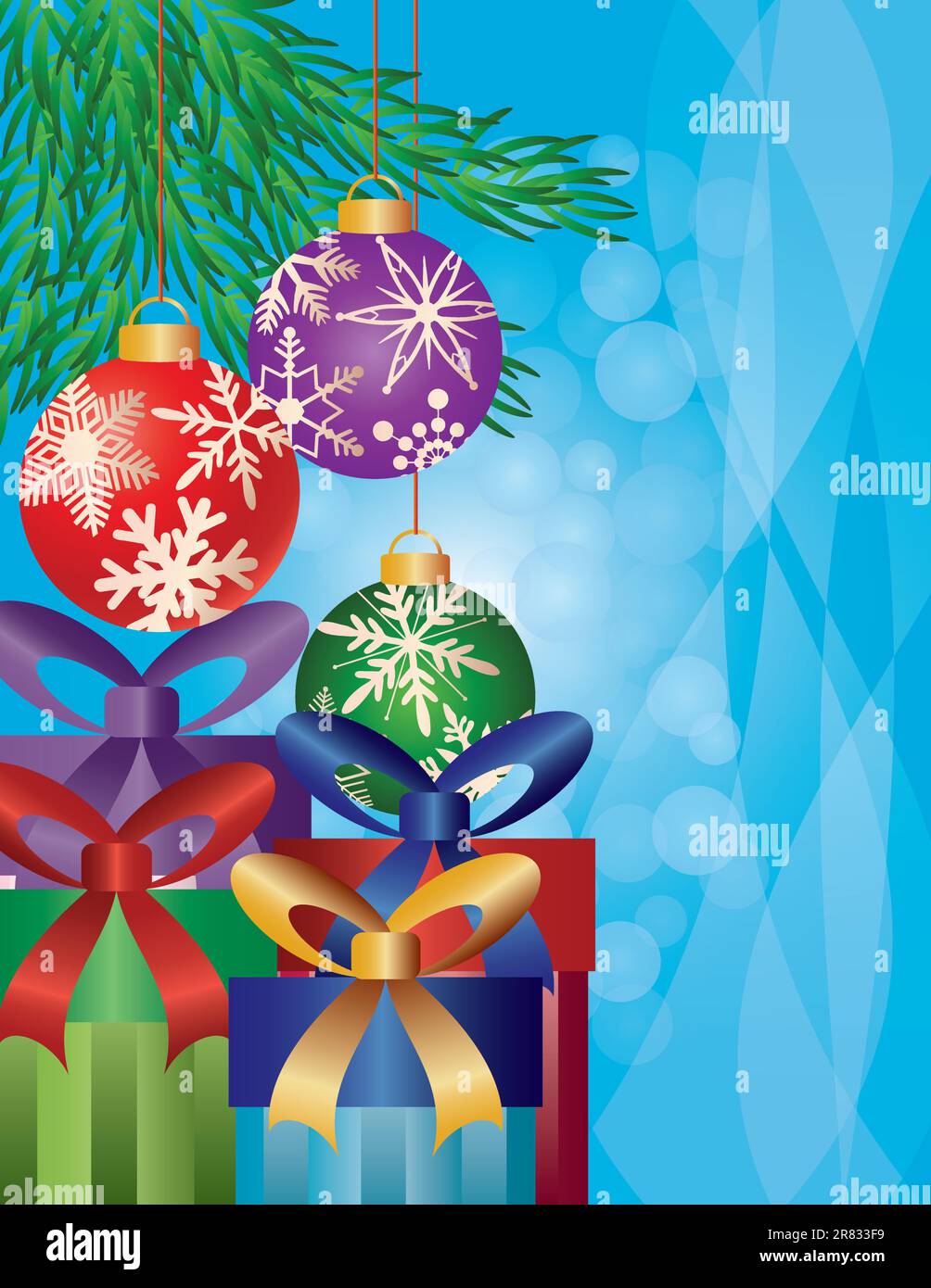 Gift under tree Stock Vector Images - Alamy