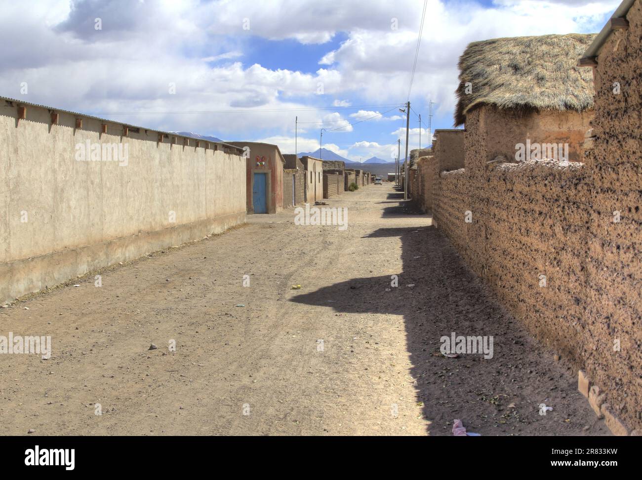 Small town, San Cristobal, Eduardo Alveroa, Uyuni Bolivia Stock Photo ...