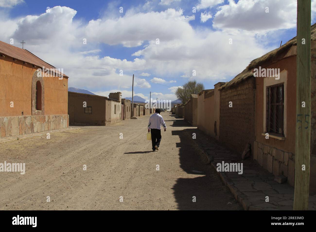 Small town, San Cristobal, Eduardo Alveroa, Uyuni Bolivia Stock Photo ...